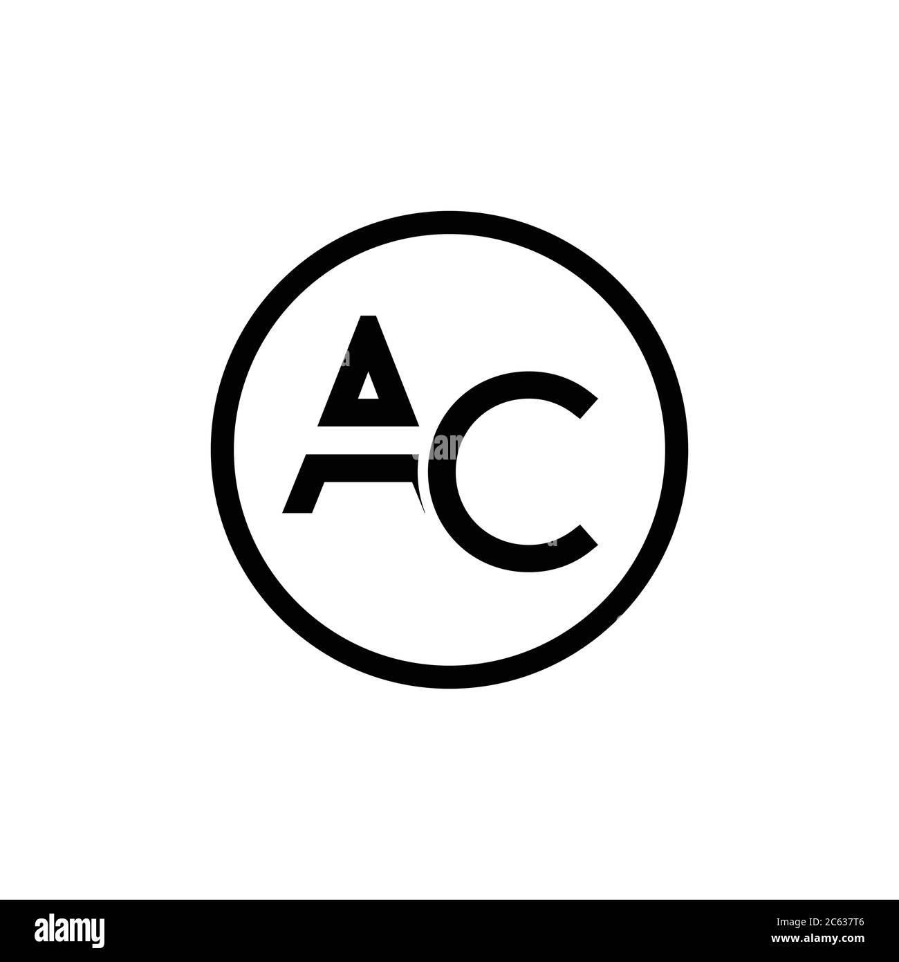 AC Logo Design Business Typography Vector Template. Creative Linked ...