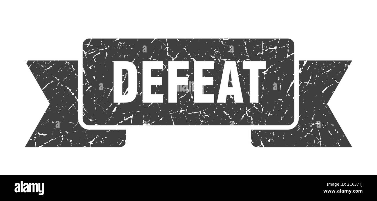 defeat ribbon. defeat grunge band sign. defeat banner Stock Vector ...