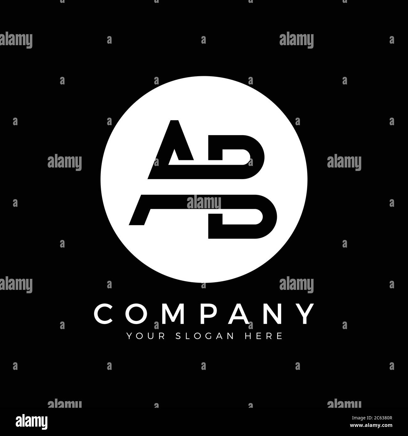 AB Logo Design Business Typography Vector Template. Creative Linked ...