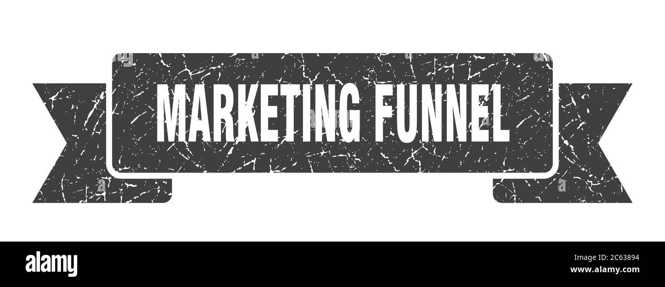 marketing funnel ribbon. marketing funnel grunge band sign. marketing ...