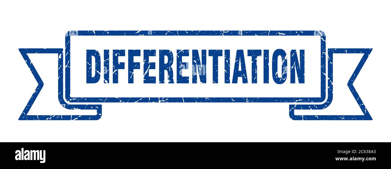 differentiation ribbon. differentiation grunge band sign ...