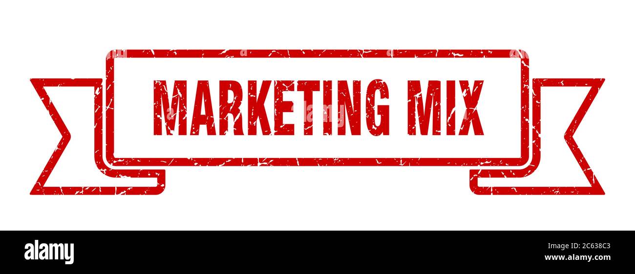marketing mix ribbon. marketing mix grunge band sign. marketing mix ...
