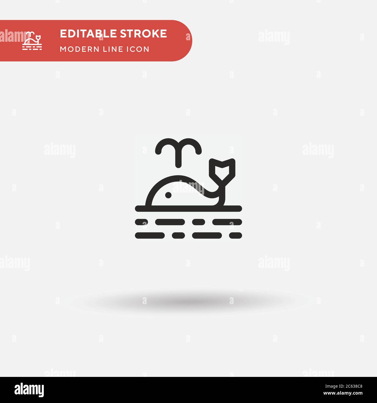 Whale Simple vector icon. Illustration symbol design template for web ...