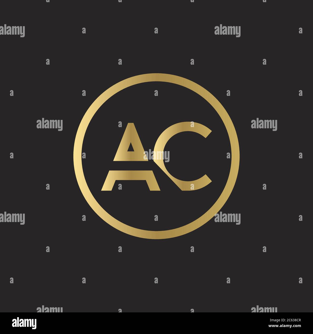 AC Logo Design Business Typography Vector Template. Creative Linked ...