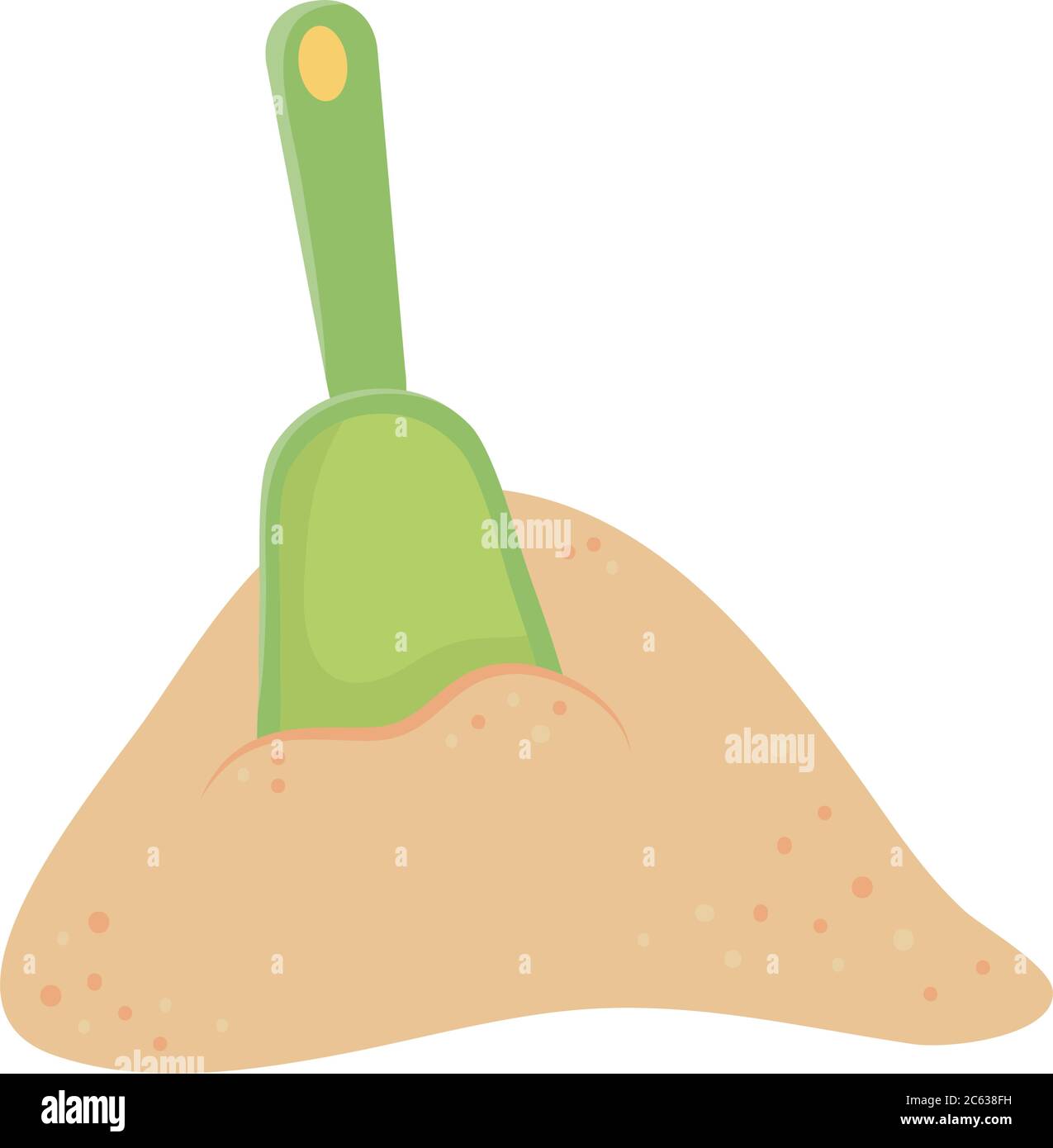 shovel in stack sand beach isolated design icon vector illustration ...
