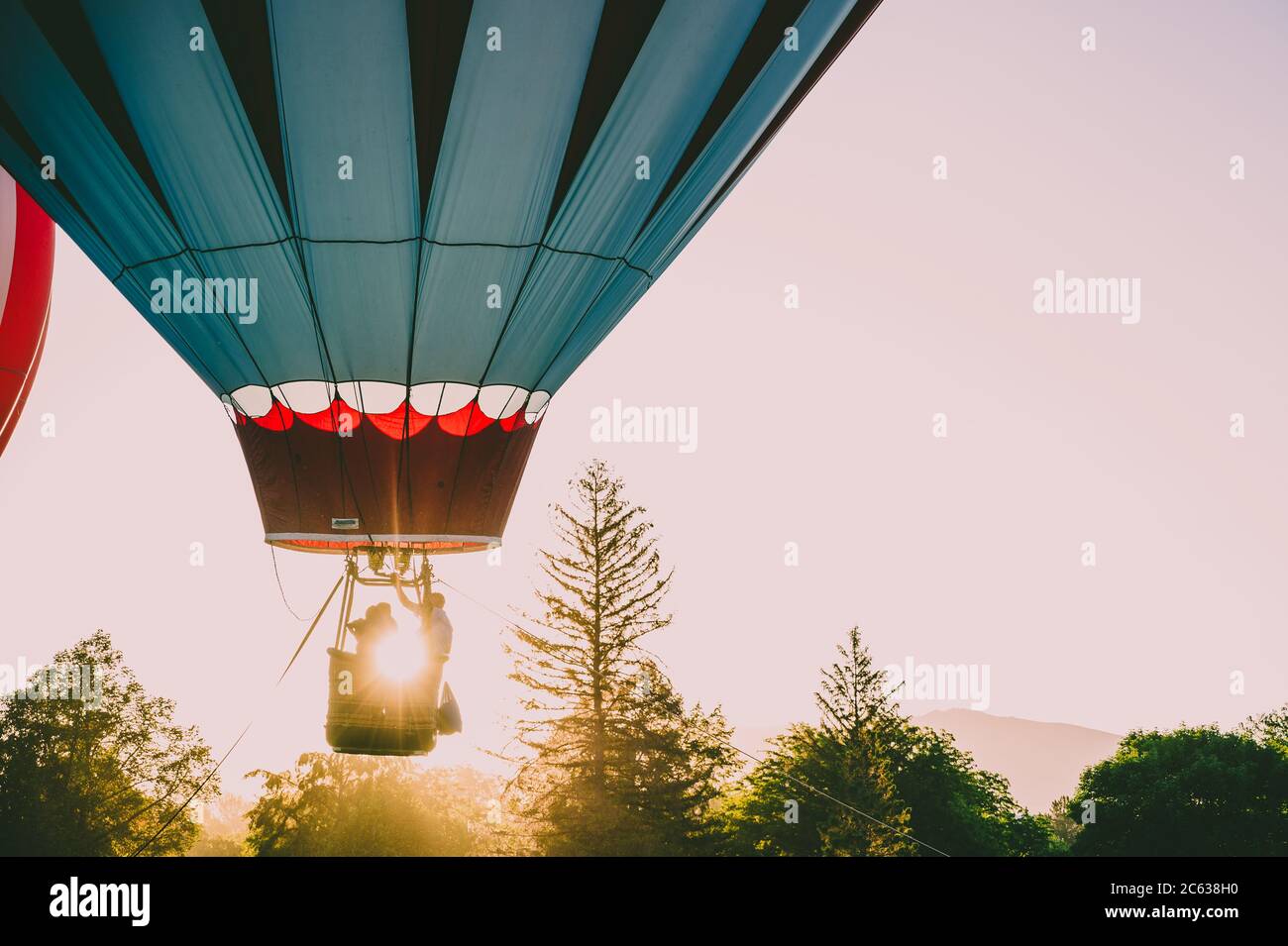Hot Air Balloons in Summer Stock Photo - Alamy