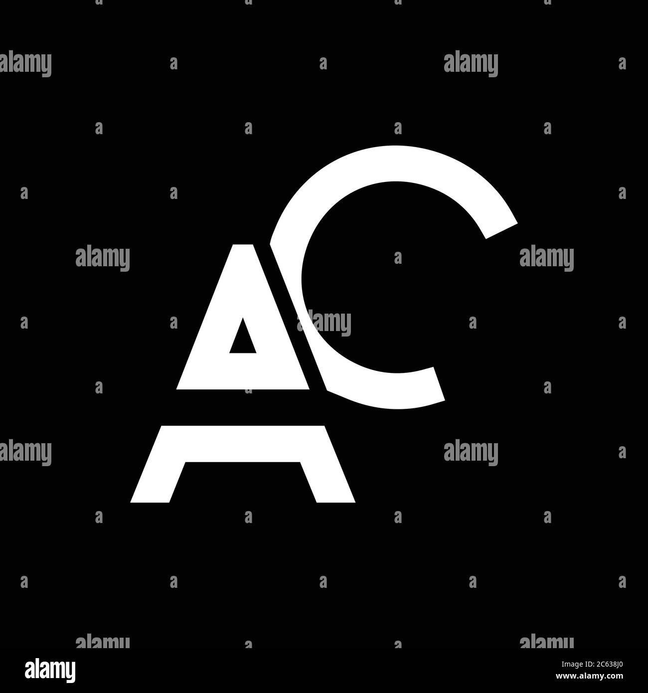 AC Logo Design Business Typography Vector Template. Creative Linked ...