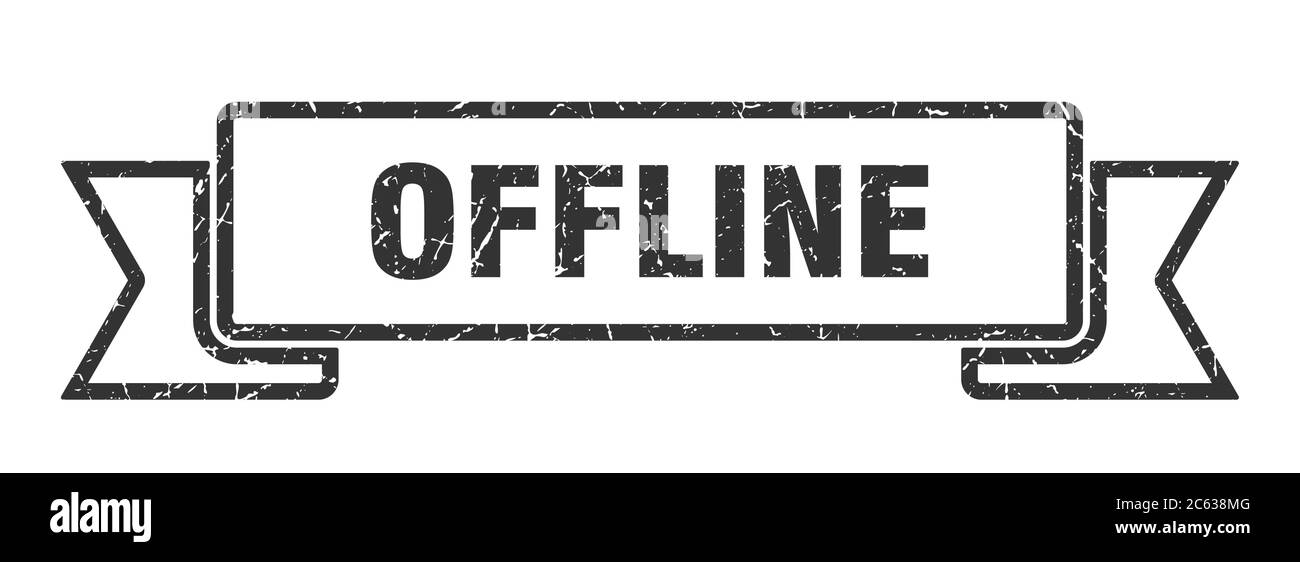 offline ribbon. offline grunge band sign. offline banner Stock Vector ...