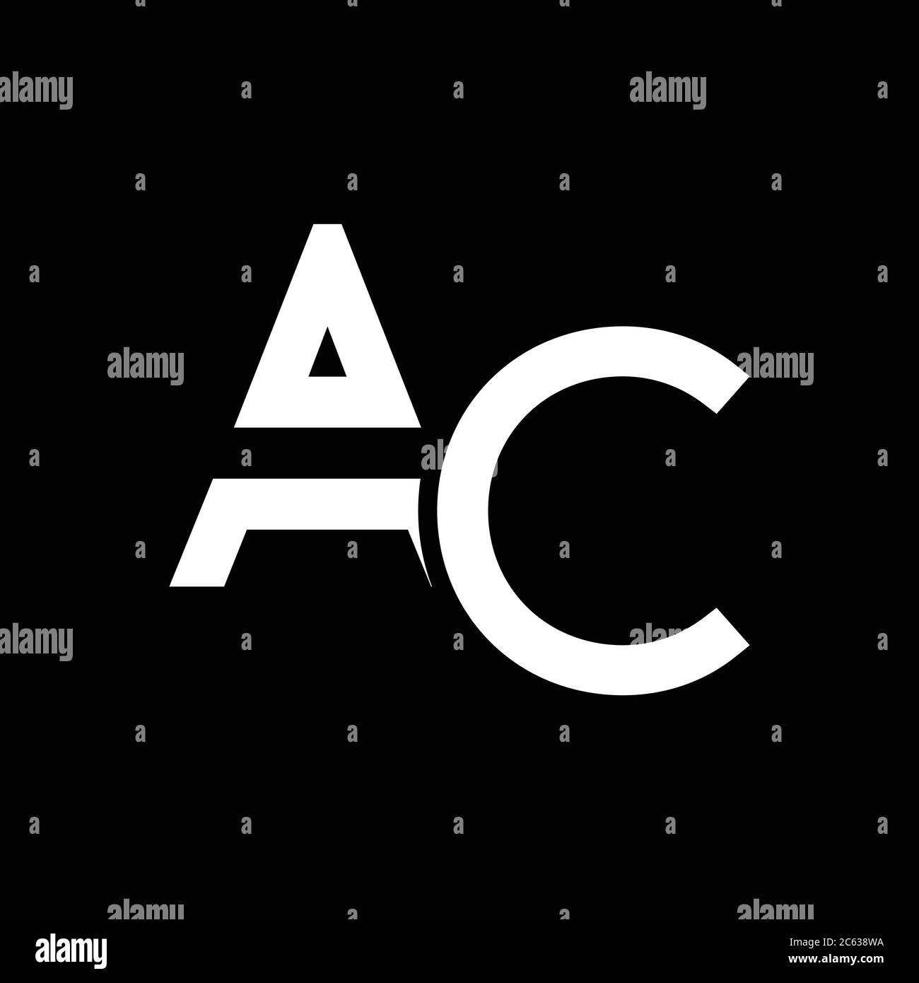 AC Logo Design Business Typography Vector Template. Creative Linked ...