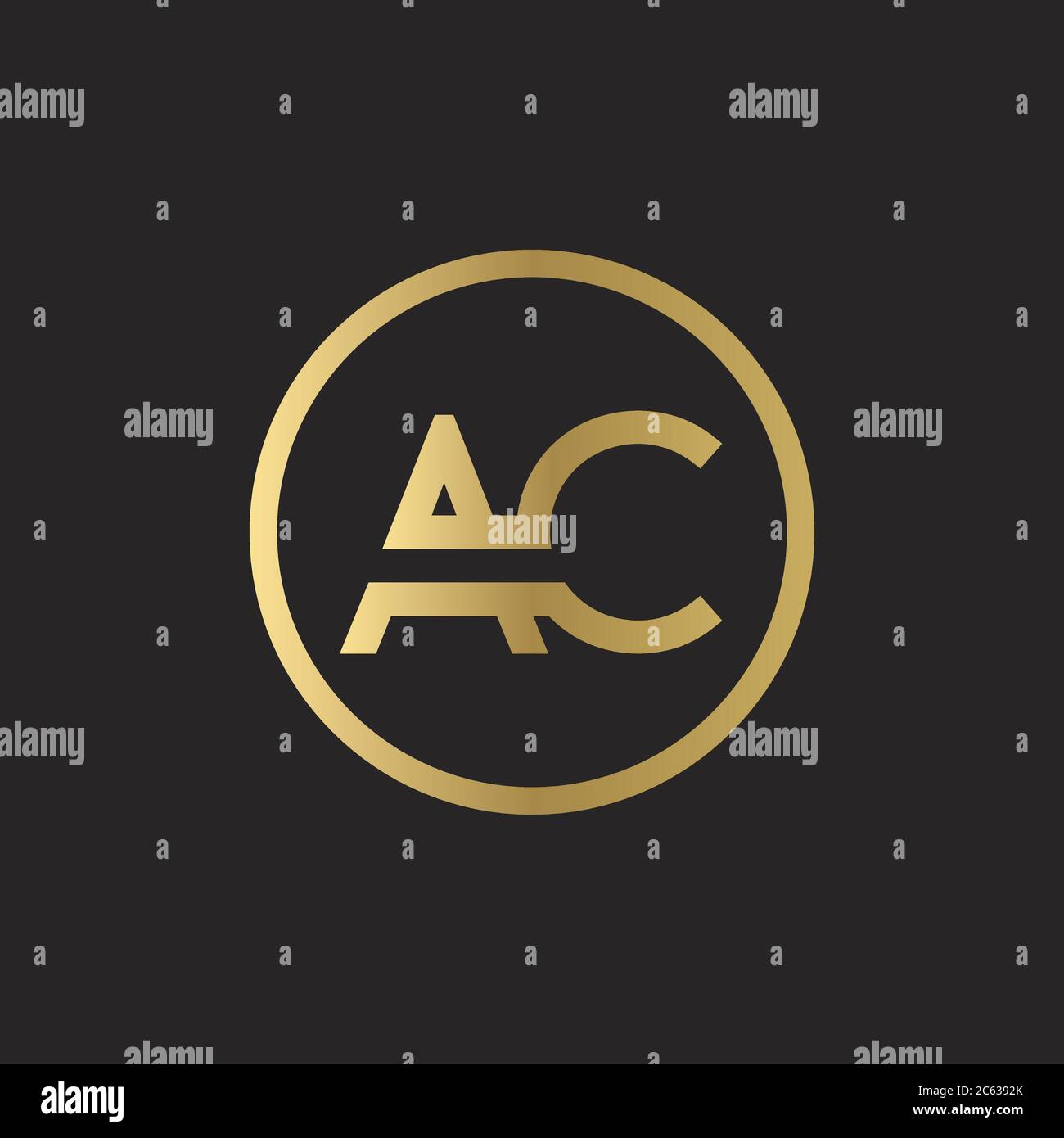 AC Logo Design Business Typography Vector Template. Creative Linked ...