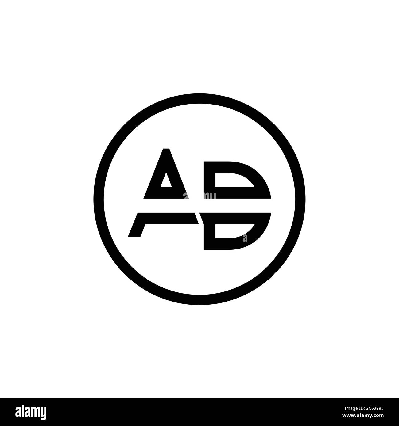AD Logo Design Business Typography Vector Template. Creative Linked ...