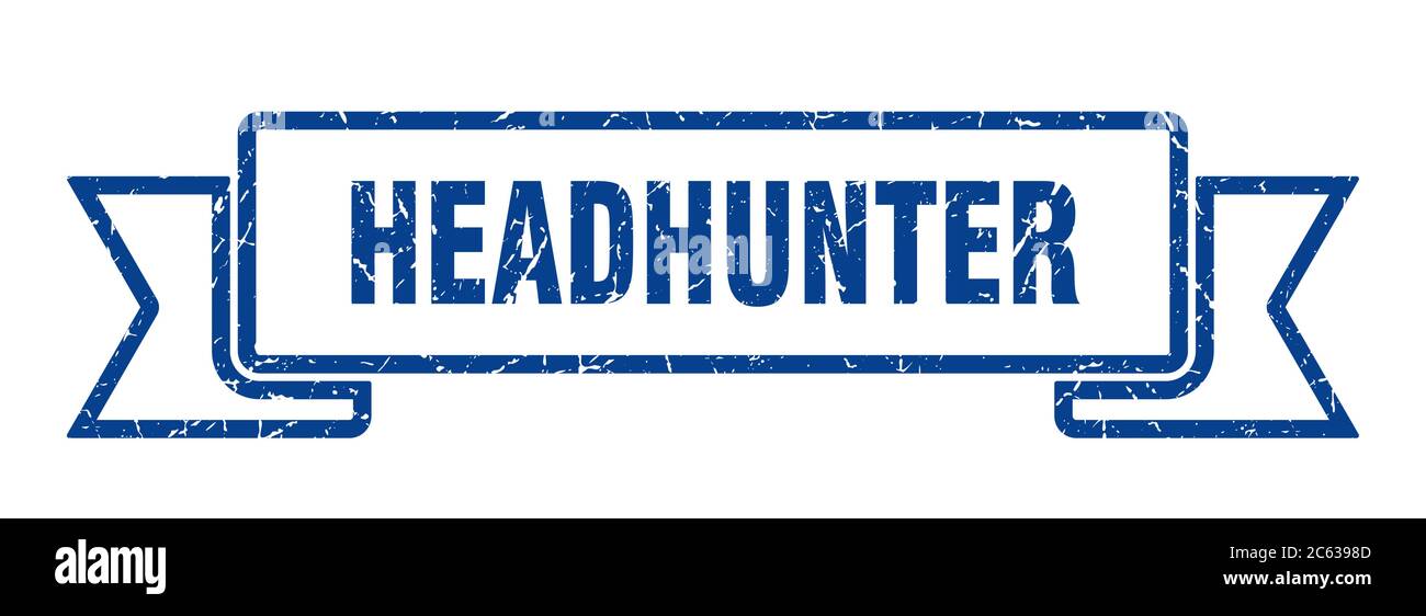 headhunter ribbon. headhunter grunge band sign. headhunter banner Stock ...