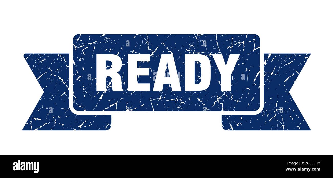 ready ribbon. ready grunge band sign. ready banner Stock Vector Image ...