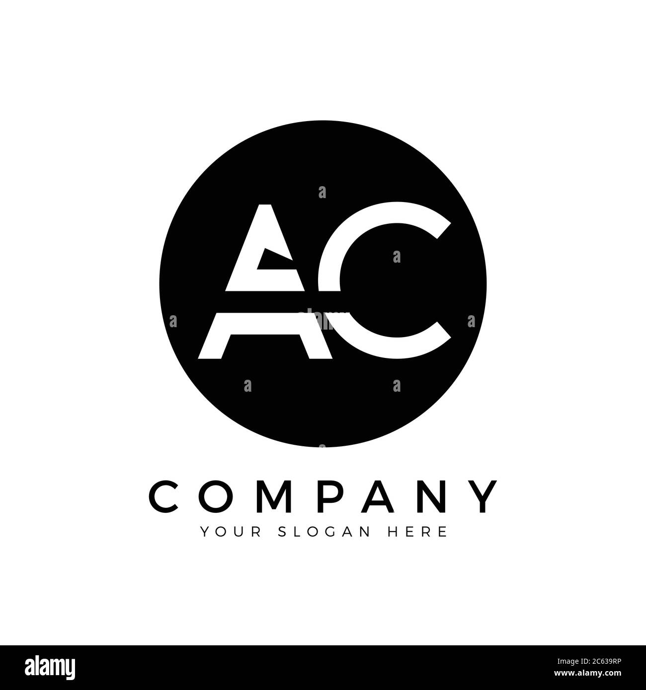 AC Logo Design Business Typography Vector Template. Creative Linked ...