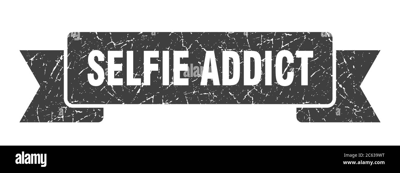 selfie addict ribbon. selfie addict grunge band sign. selfie addict ...