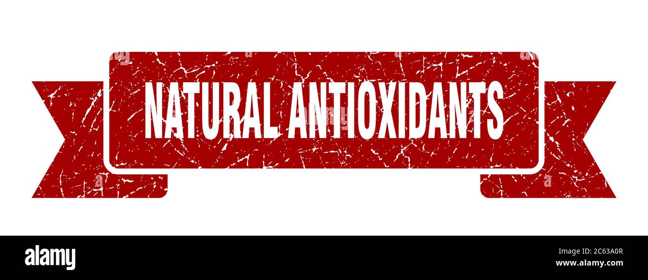 natural antioxidants ribbon. natural antioxidants grunge band sign ...