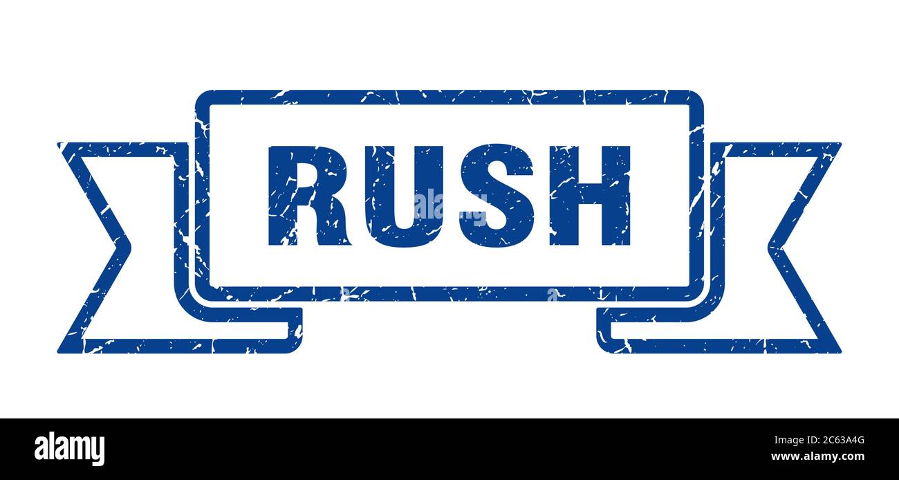 rush ribbon. rush grunge band sign. rush banner Stock Vector Image ...