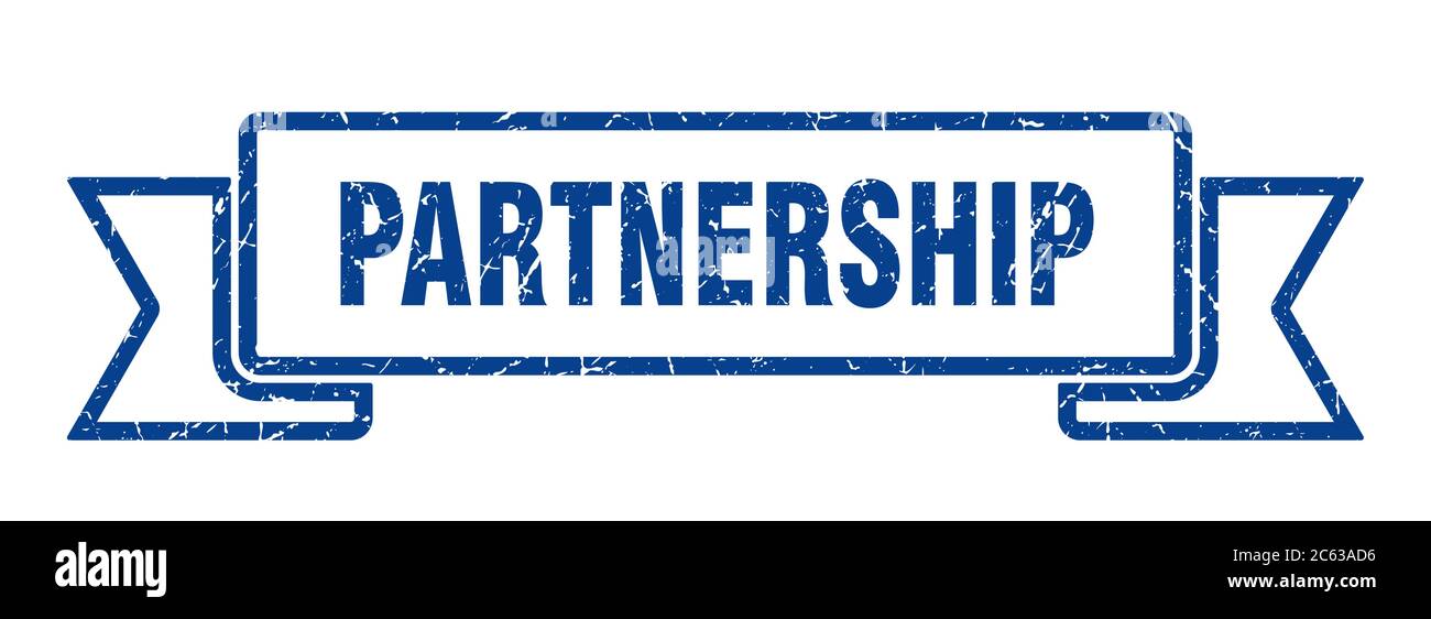 partnership ribbon. partnership grunge band sign. partnership banner ...