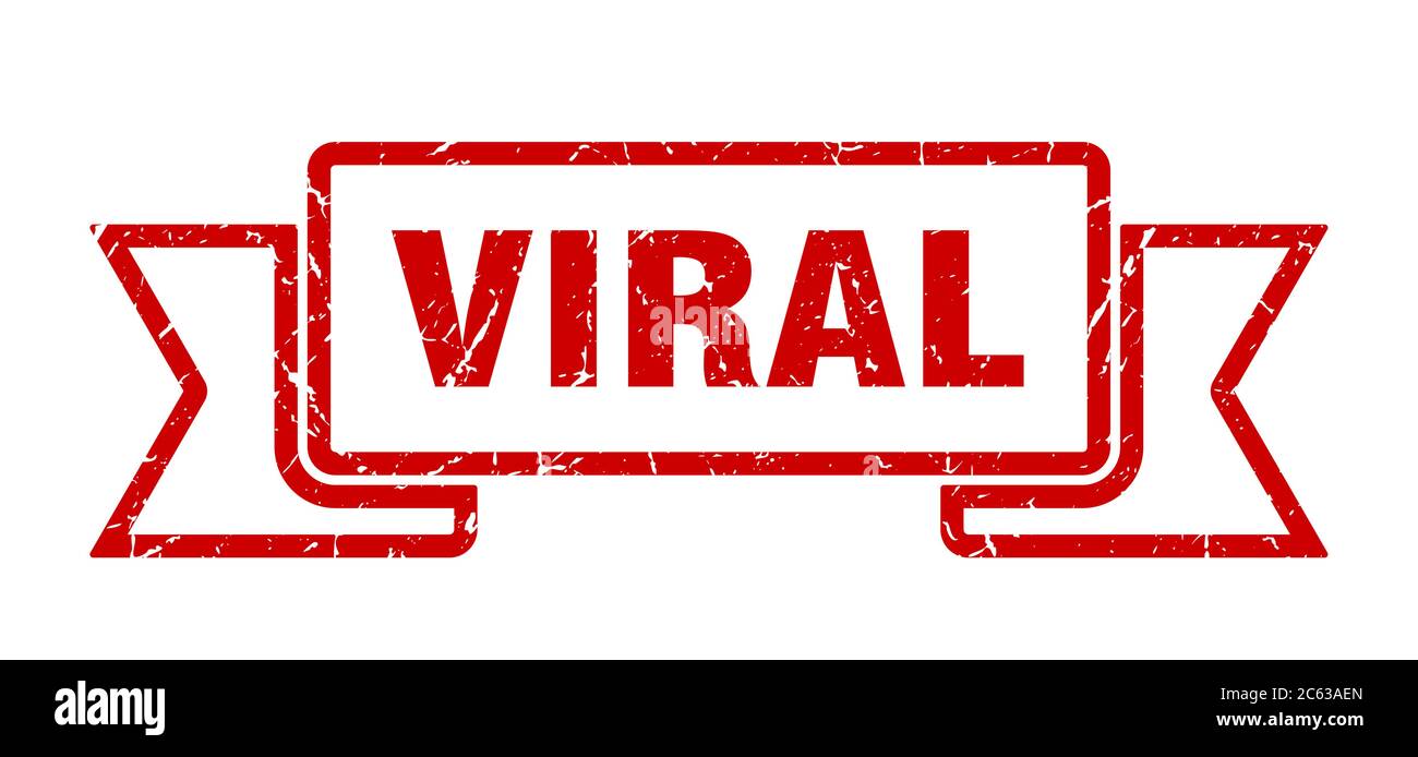 viral ribbon. viral grunge band sign. viral banner Stock Vector Image ...