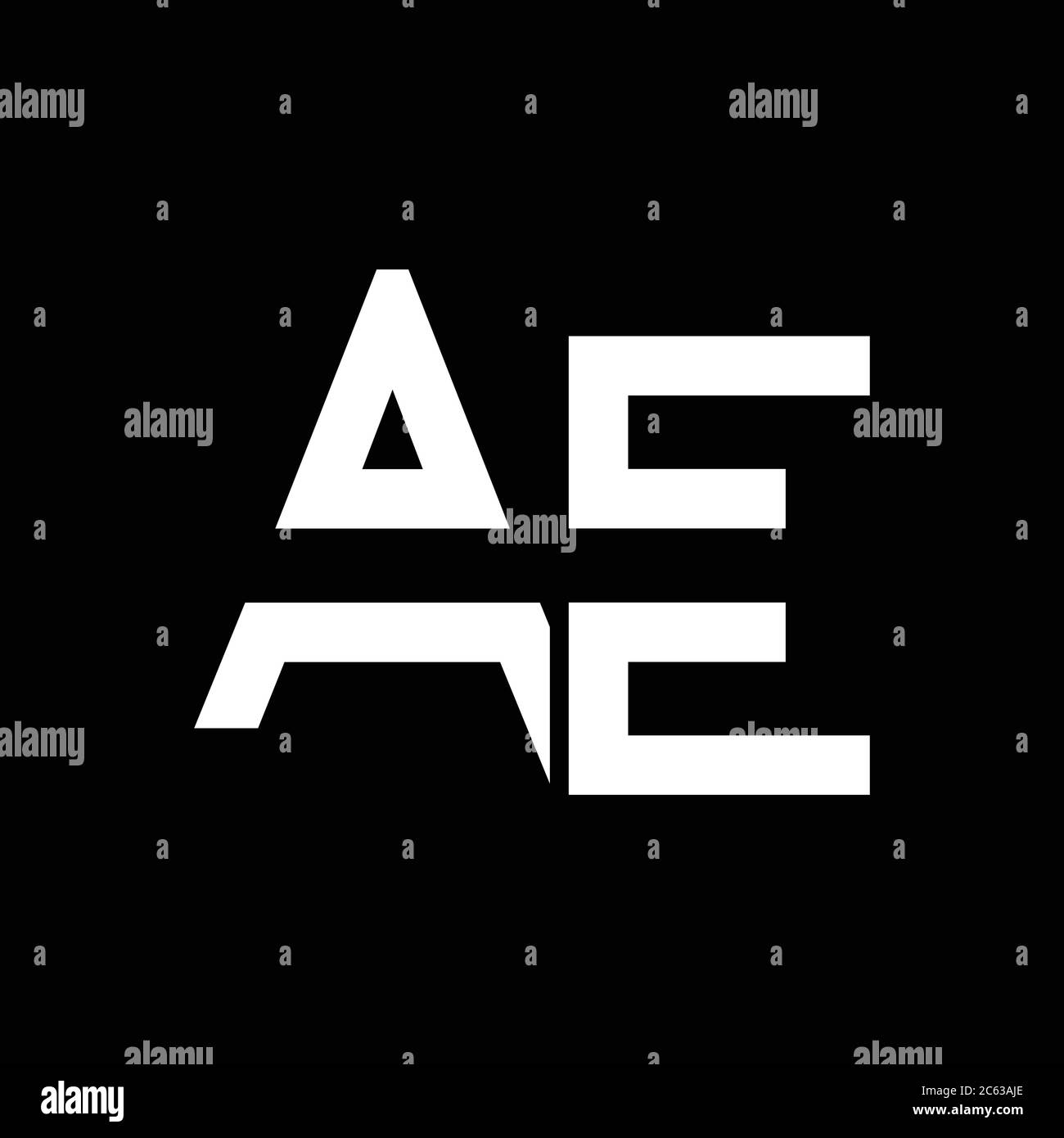 AE Logo Design Business Typography Vector Template. Creative Linked ...