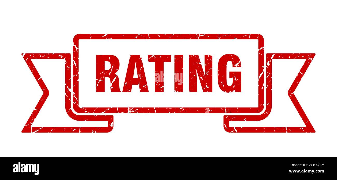 rating ribbon. rating grunge band sign. rating banner Stock Vector ...