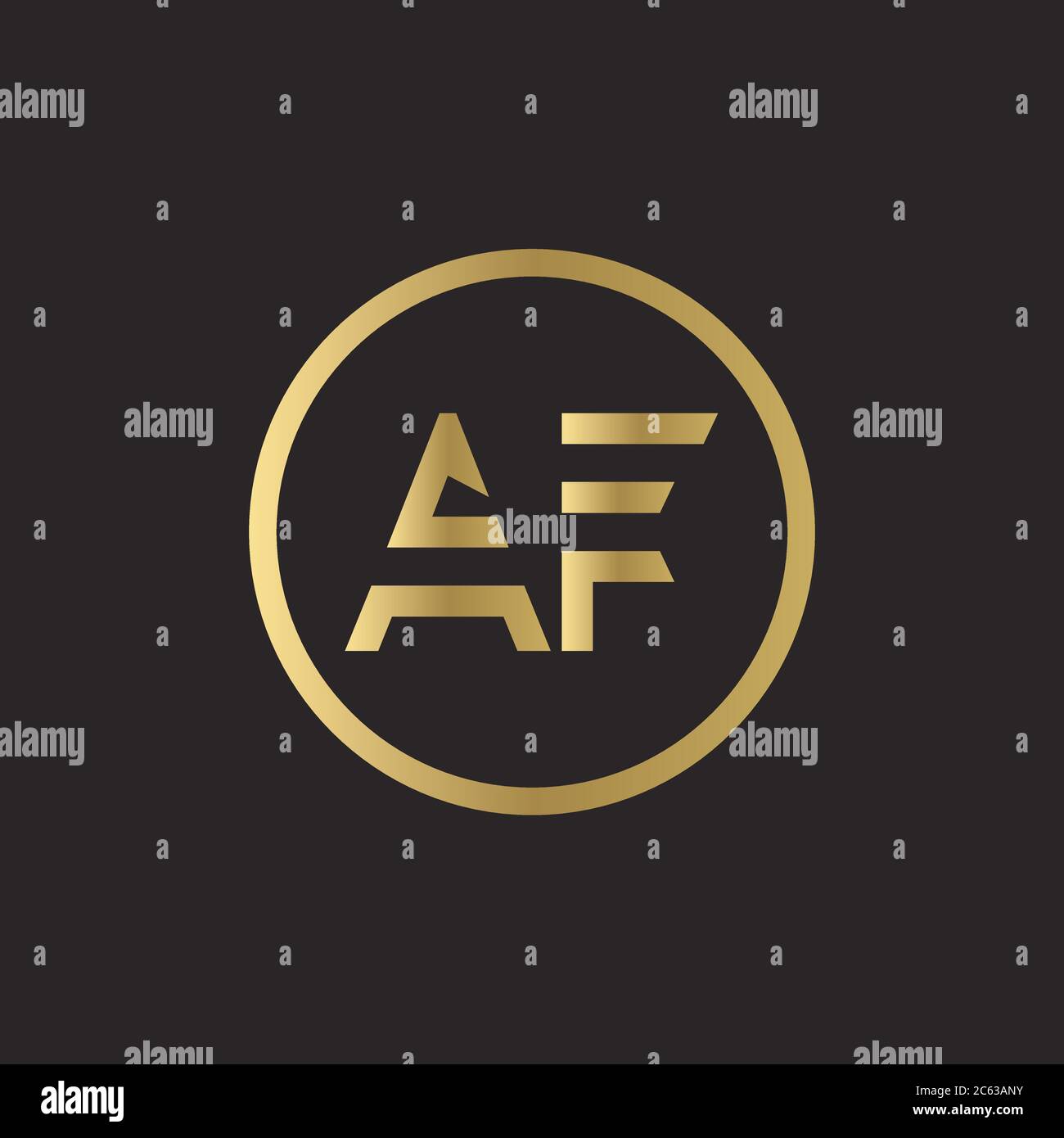 AF Logo Design Business Typography Vector Template. Creative Linked ...