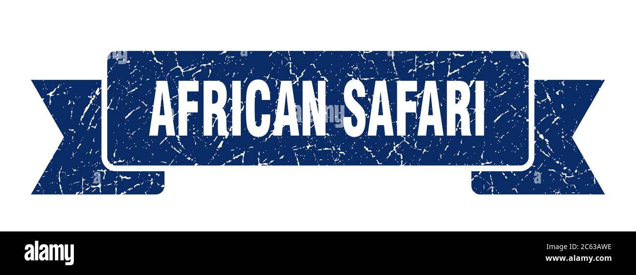 african safari ribbon. african safari grunge band sign. african safari ...