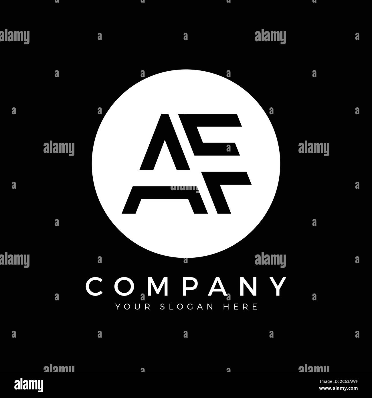 AF Logo Design Business Typography Vector Template. Creative Linked ...