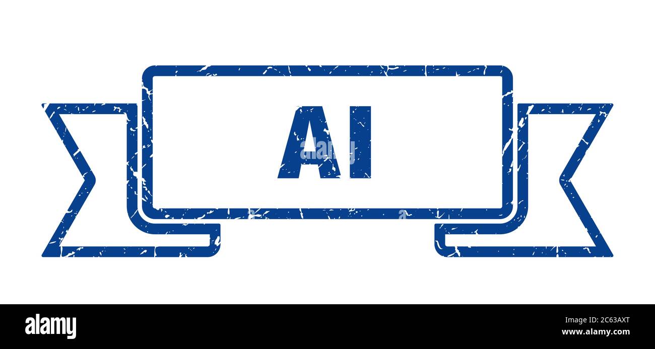 ai ribbon. ai grunge band sign. ai banner Stock Vector Image & Art - Alamy