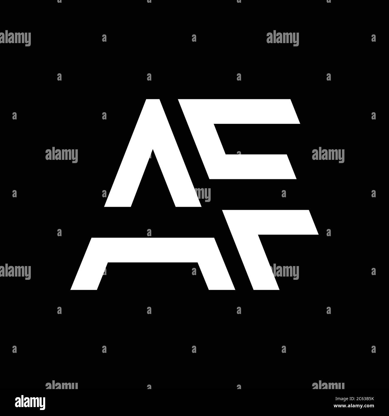 AF Logo Design Business Typography Vector Template. Creative Linked ...