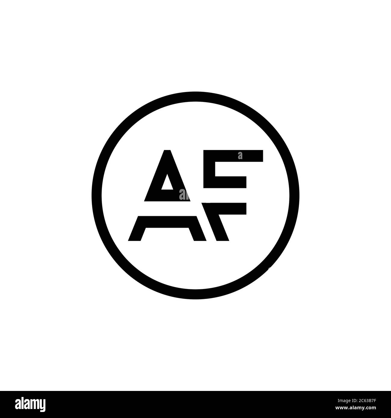 AF Logo Design Business Typography Vector Template. Creative Linked ...