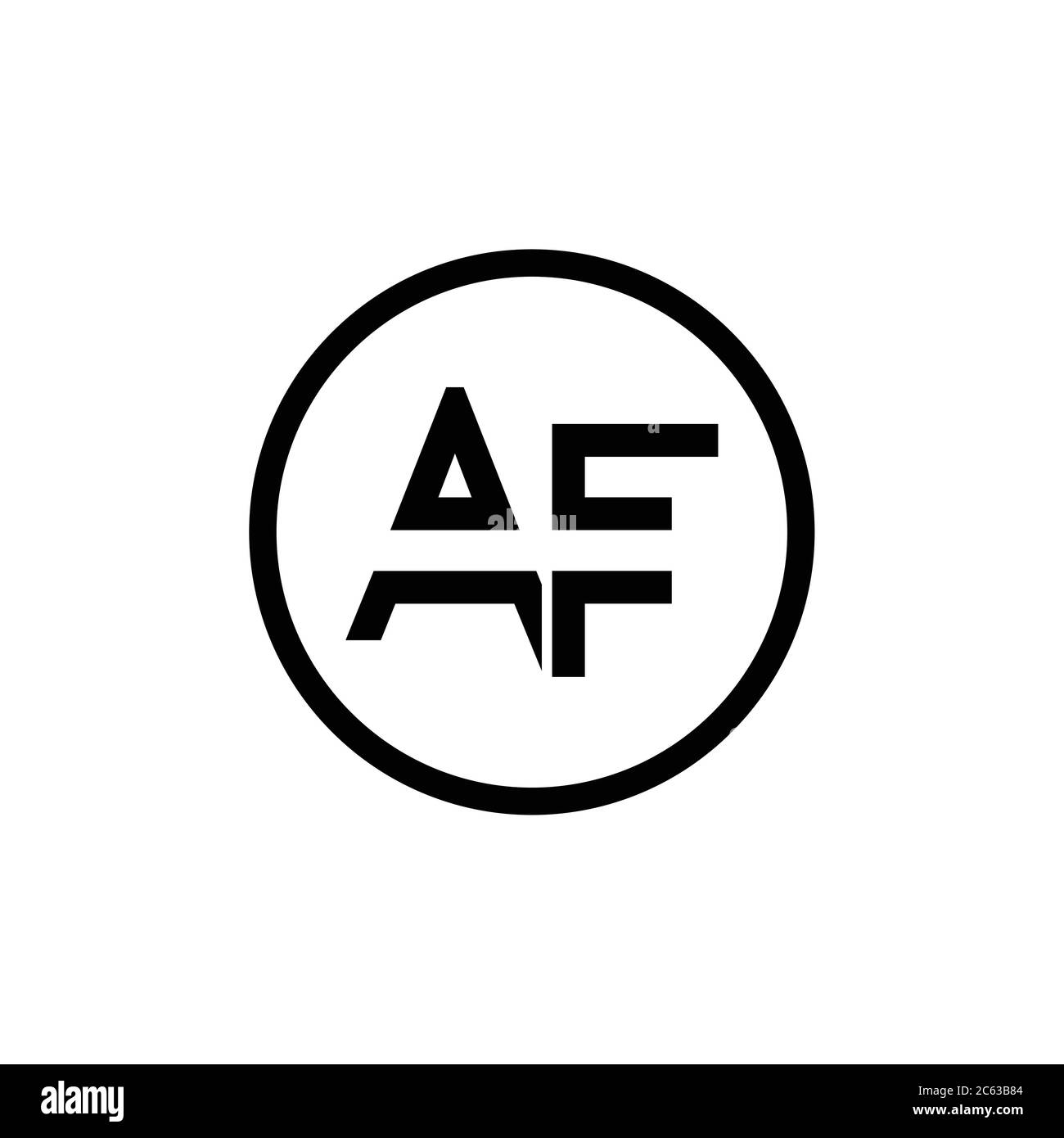 AF Logo Design Business Typography Vector Template. Creative Linked ...