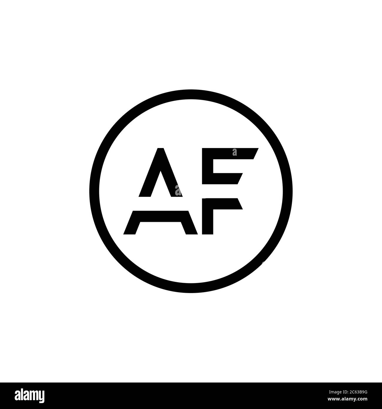 AF Logo Design Business Typography Vector Template. Creative Linked ...
