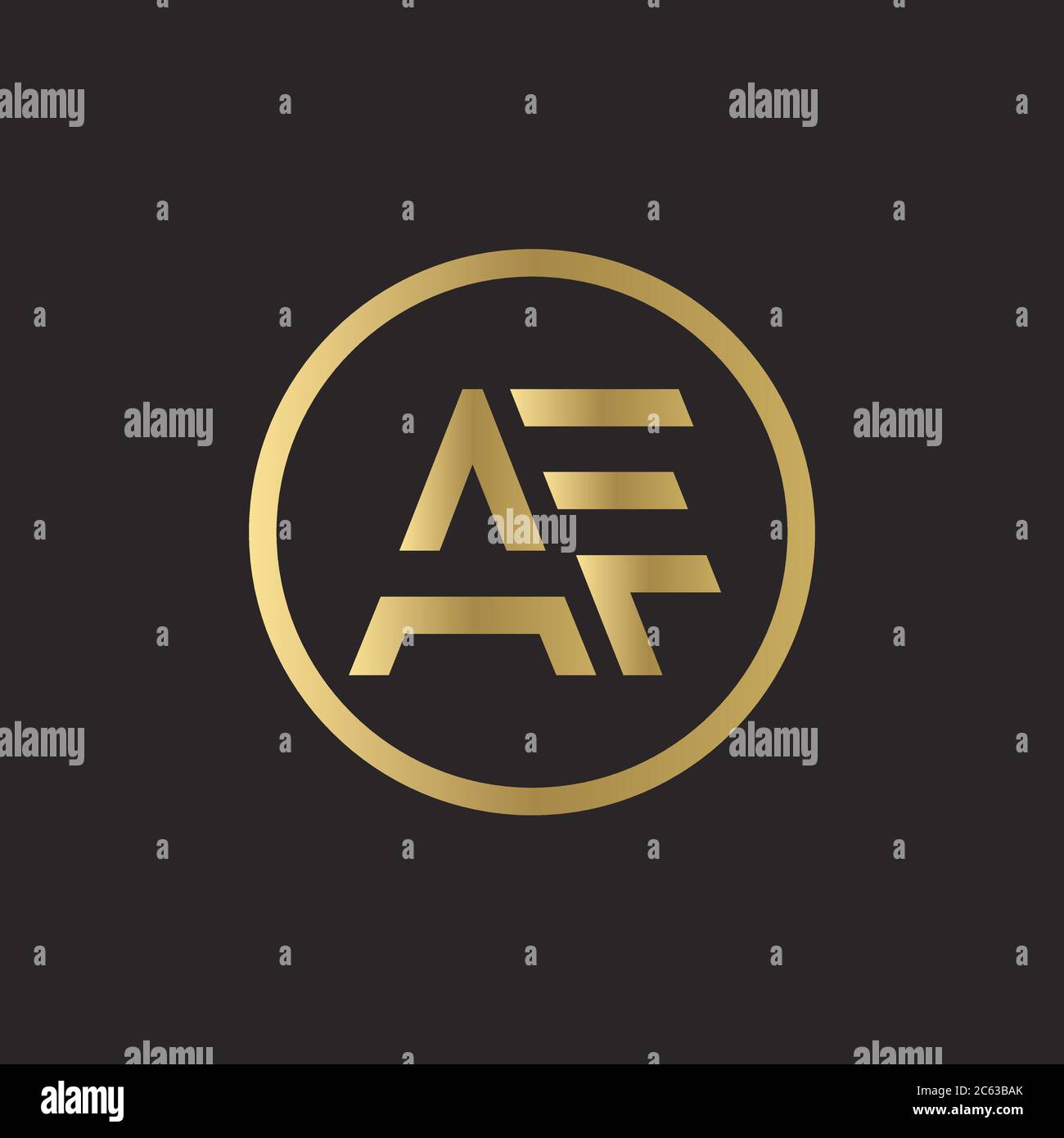 AF Logo Design Business Typography Vector Template. Creative Linked ...
