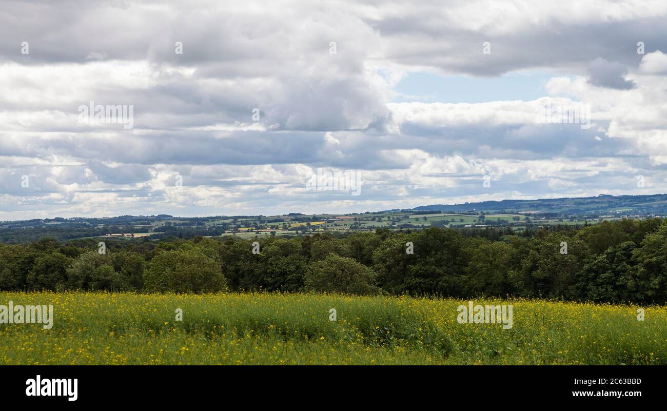 The scenic Teesdale countryside near Barnard Castle in County Durham ...