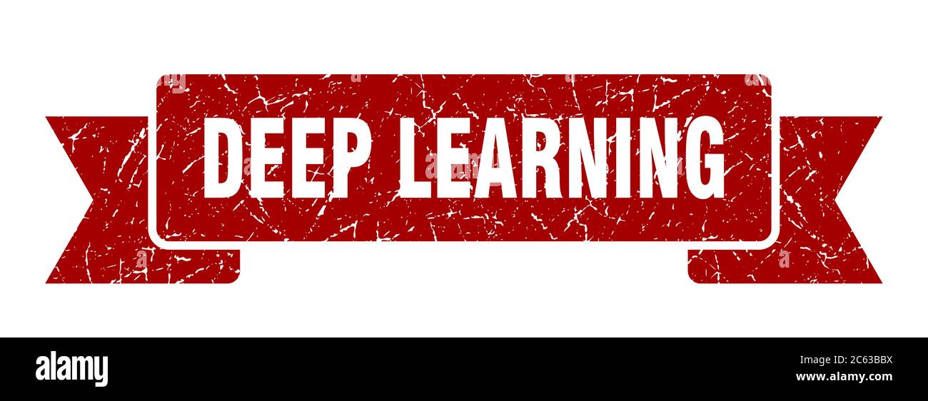deep learning ribbon. deep learning grunge band sign. deep learning ...