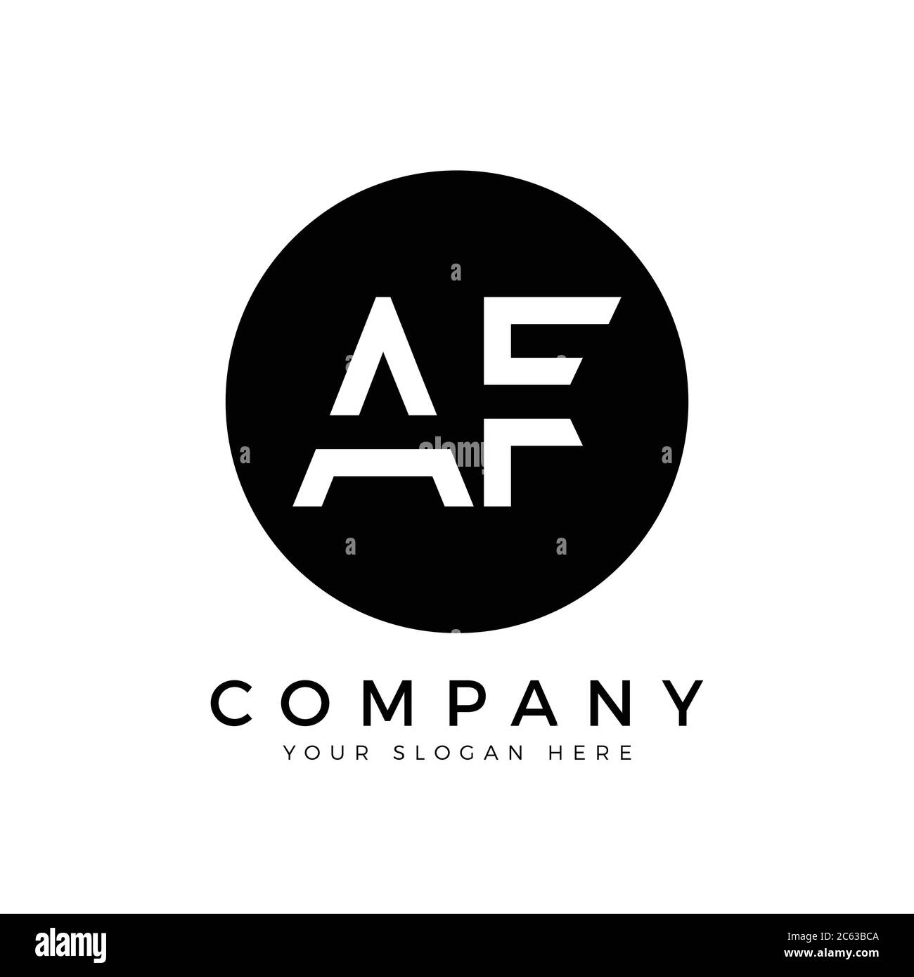 AF Logo Design Business Typography Vector Template. Creative Linked ...