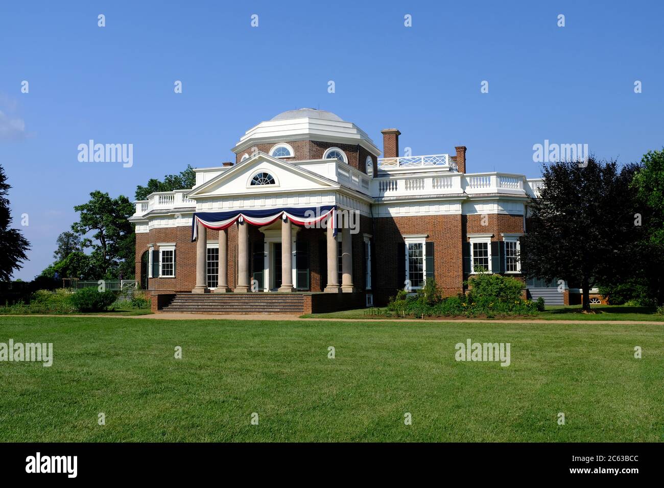 Monticello - Former home of Thomas Jefferson Stock Photo - Alamy
