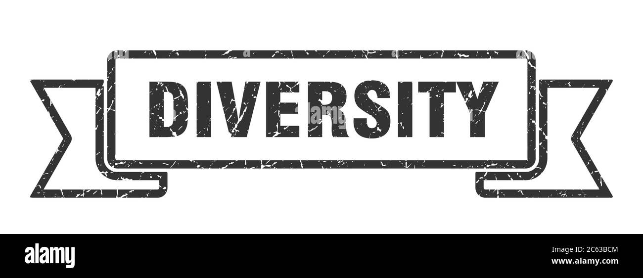 diversity ribbon. diversity grunge band sign. diversity banner Stock ...