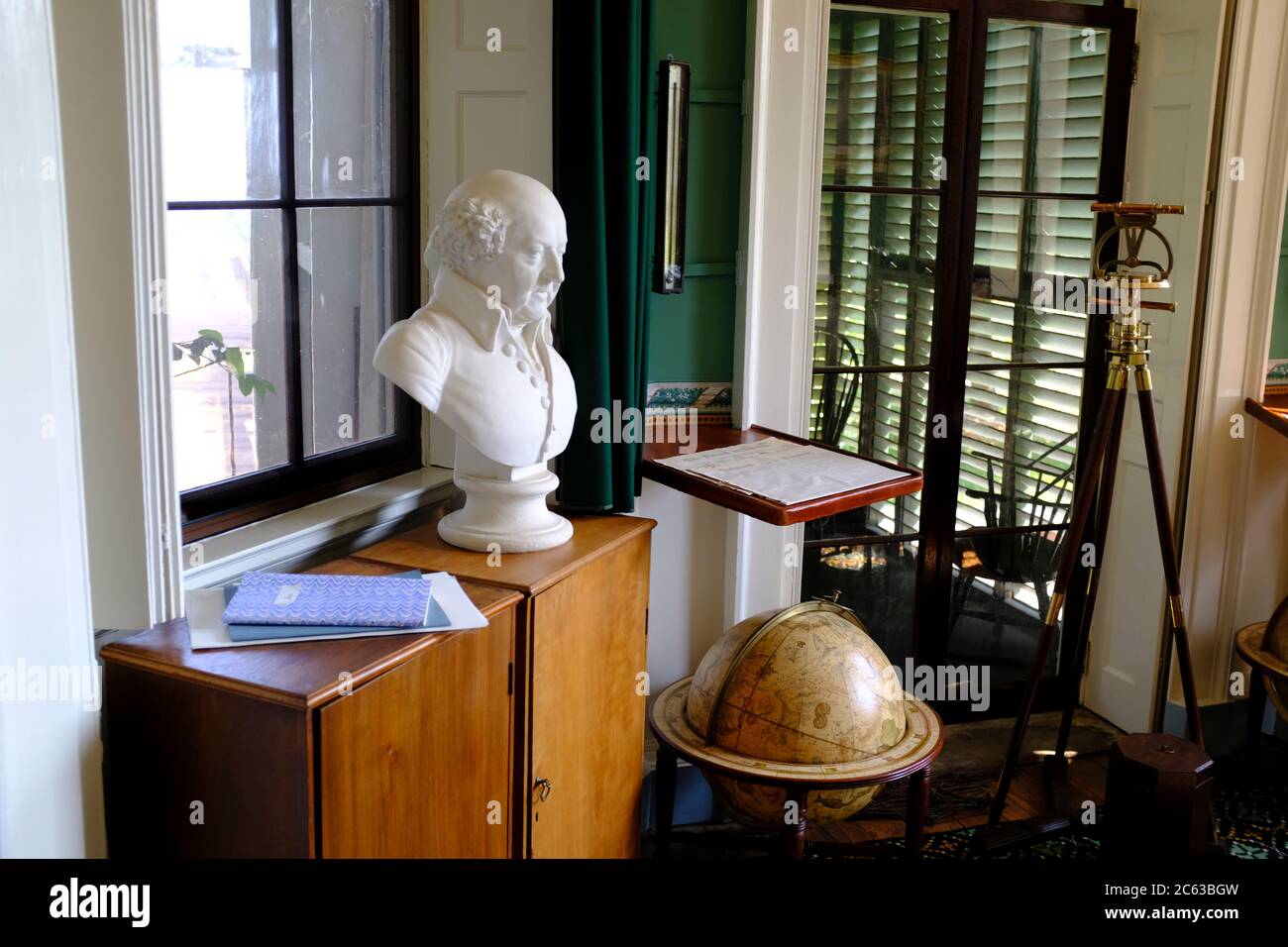Study inside Monticello, home of Thomas Jefferson Stock Photo - Alamy