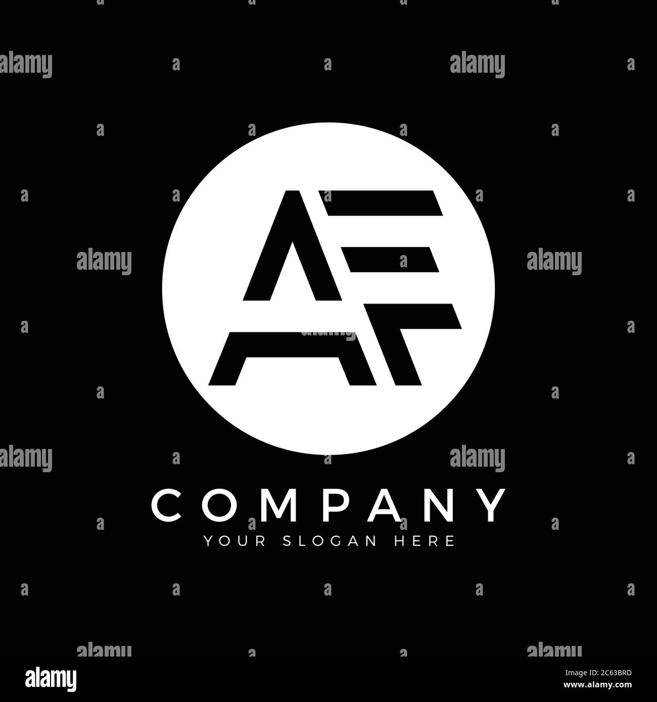 AF Logo Design Business Typography Vector Template. Creative Linked ...