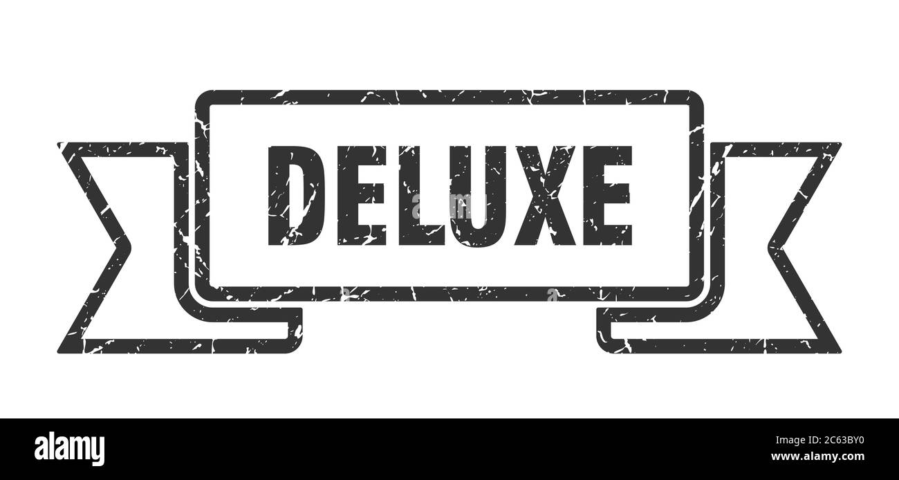 deluxe ribbon. deluxe grunge band sign. deluxe banner Stock Vector ...
