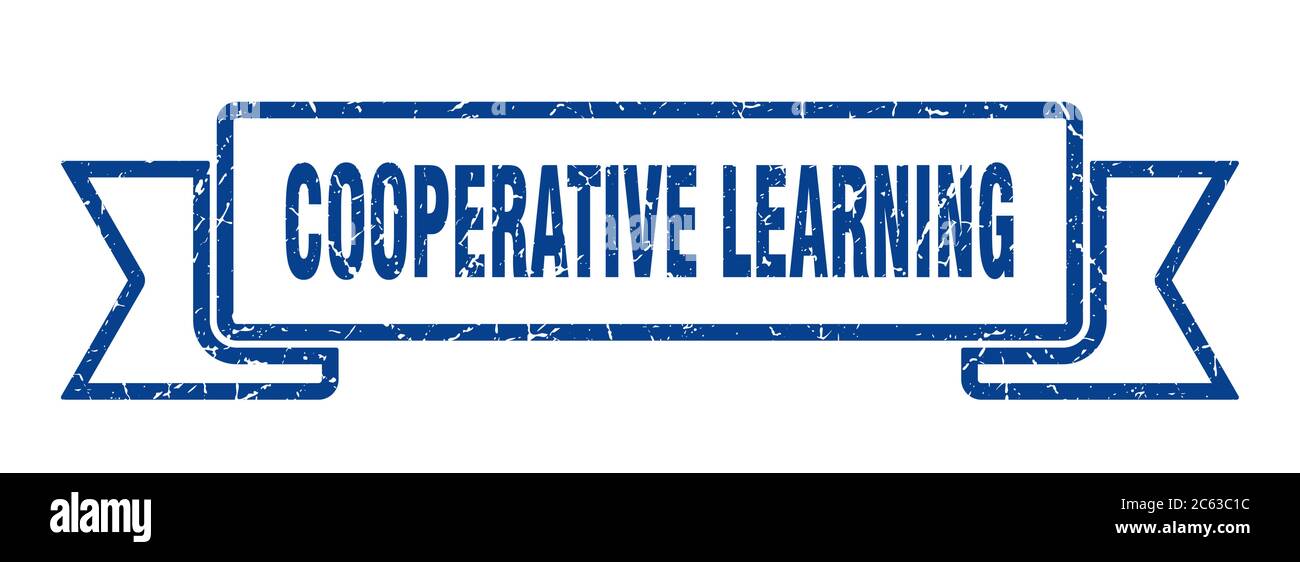 cooperative learning ribbon. cooperative learning grunge band sign ...