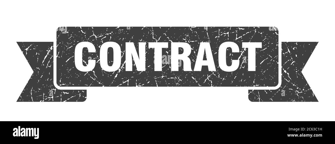 contract ribbon. contract grunge band sign. contract banner Stock ...