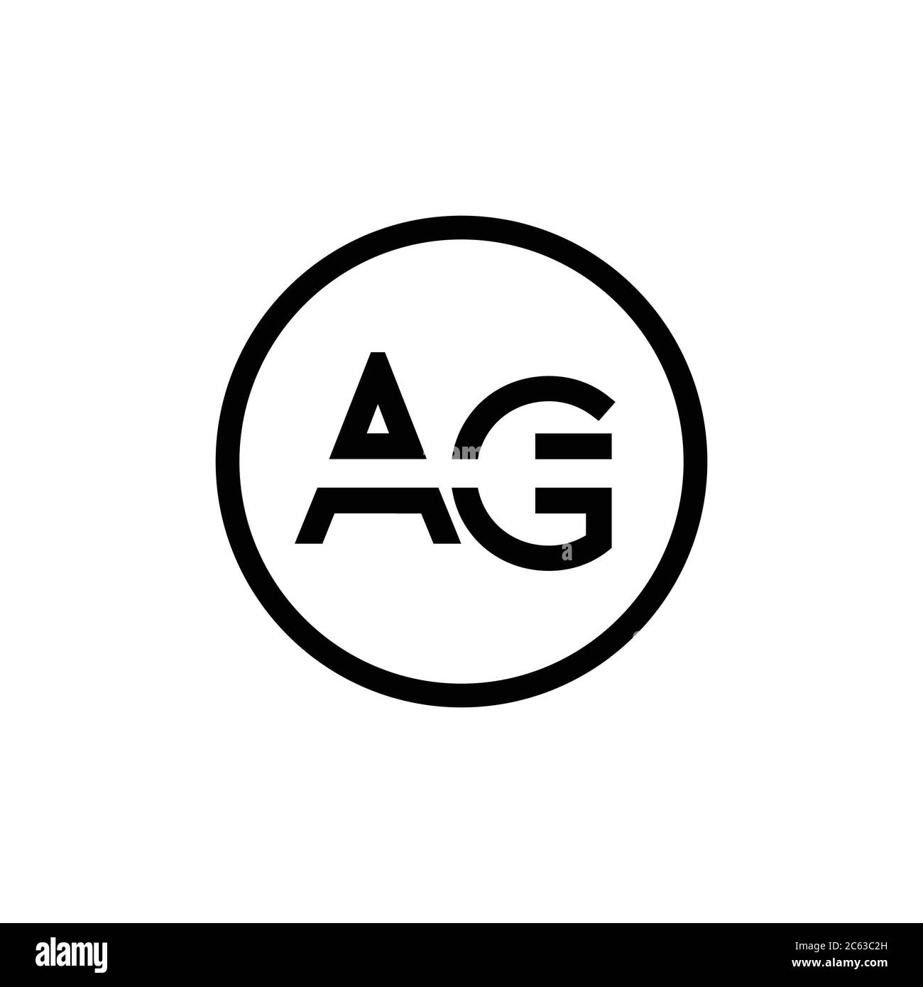 AG Logo Design Business Typography Vector Template. Creative Linked ...