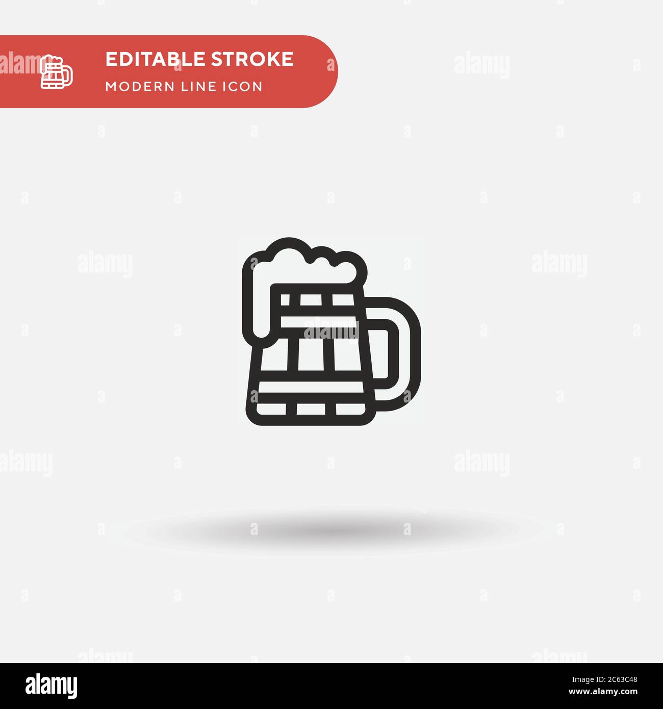Beer Simple vector icon. Illustration symbol design template for web ...