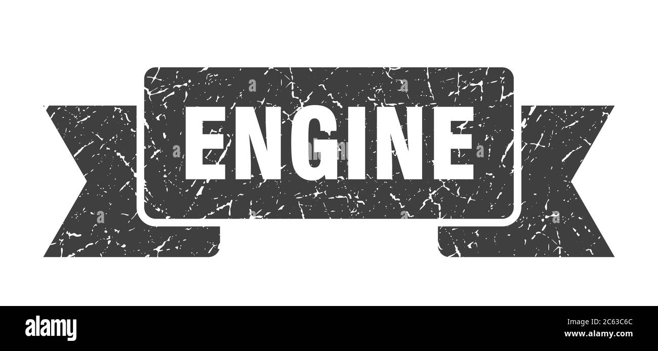 engine ribbon. engine grunge band sign. engine banner Stock Vector ...