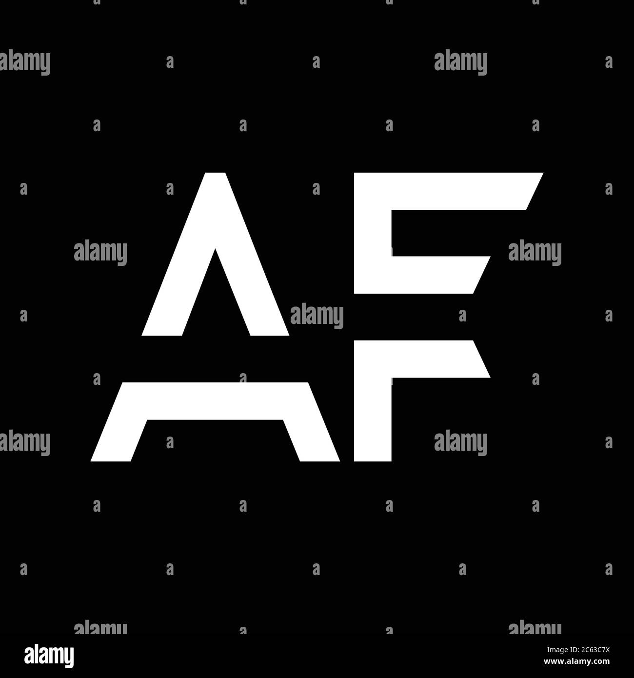 AF Logo Design Business Typography Vector Template. Creative Linked ...