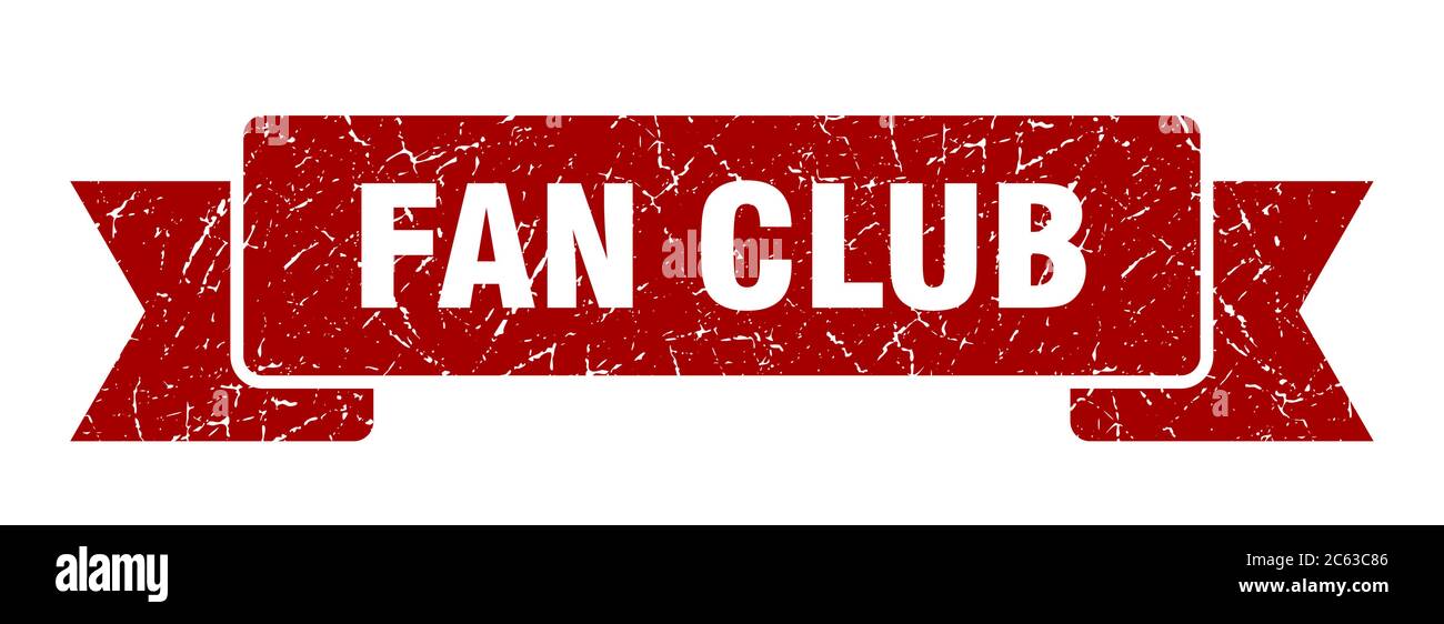 fan club ribbon. fan club grunge band sign. fan club banner Stock ...