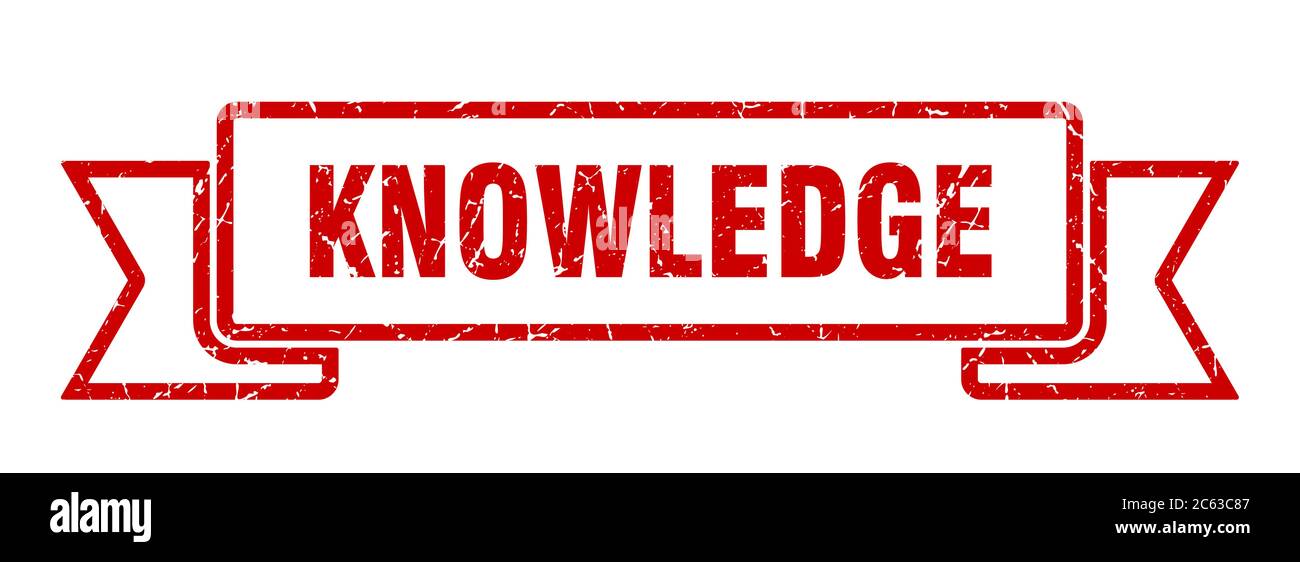 knowledge ribbon. knowledge grunge band sign. knowledge banner Stock ...